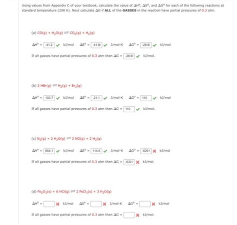 Using Values From Appendix C Of Your Textbook