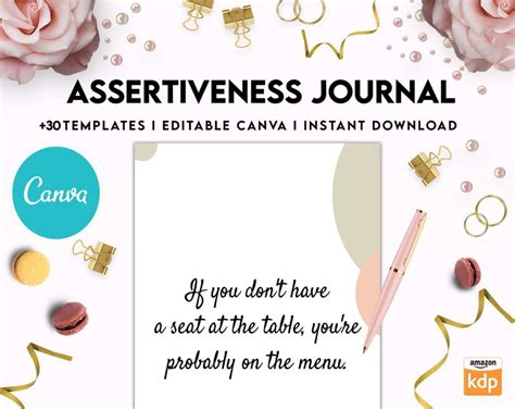Self Assertive Assertiveness Confident And Forceful Behavior Journal