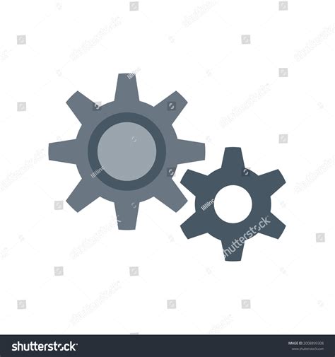 Illustration Two Meshing Gears Stock Vector Royalty Free 2008899308 Shutterstock