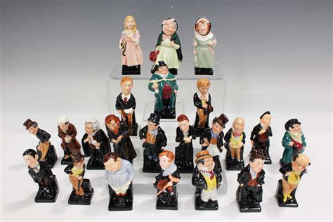 Twenty Three Royal Doulton Small Dickens Character Figures Raised On