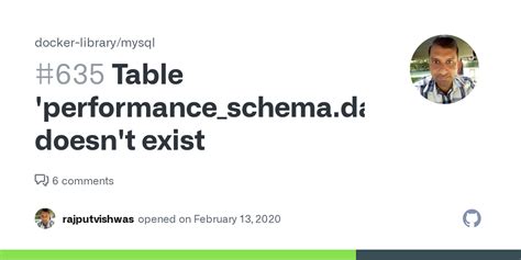 table performance schema data lock waits doesn t exist · issue 635 · docker library mysql