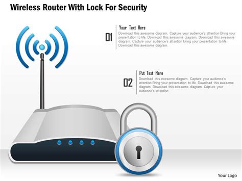 Wireless Router With Lock For Security Ppt Slides Presentation Graphics Presentation
