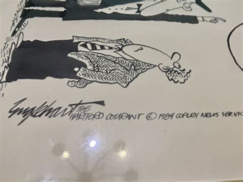 Original Political Cartoon Art Englehart For Hartford Courant 1984 Girl