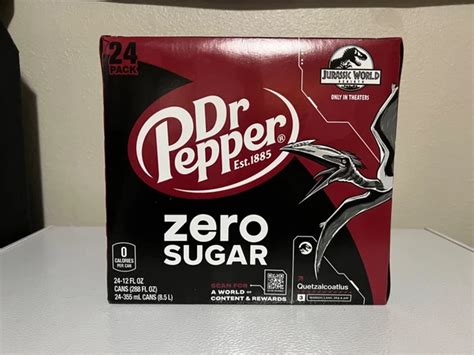 Dr Pepper Zero Sugar Jurassic World Rebirth 2025 Quetzalcoatlus 24 Pack