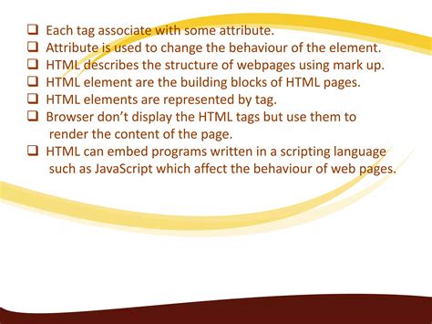 Html And Dhtml Ppt Pptx Web Design And Html Internet
