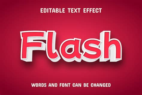 Premium Vector Flash Text Editable Text Effect
