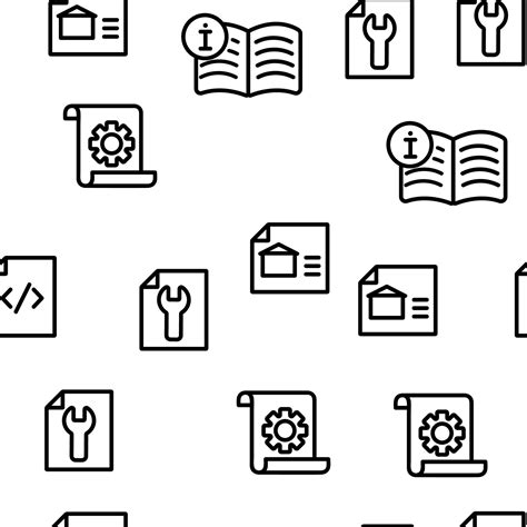 Technical Documentation Vector Seamless Pattern 10015042 Vector Art At
