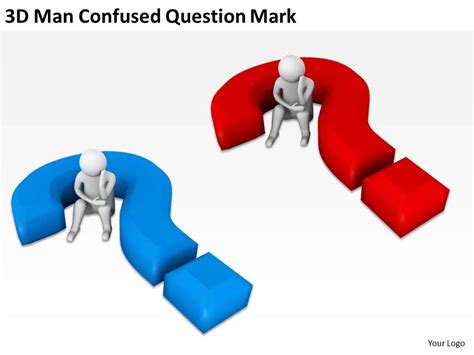 D Man Confused Question Mark Ppt Graphics Icons Powerpoint