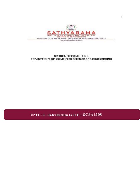unit 1 notes intro to iot pdf internet of things embedded system