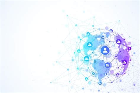 Premium Vector Global Structure Networking And Data Connection Concept Social Network
