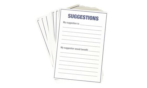 Suggestion Box Card Template