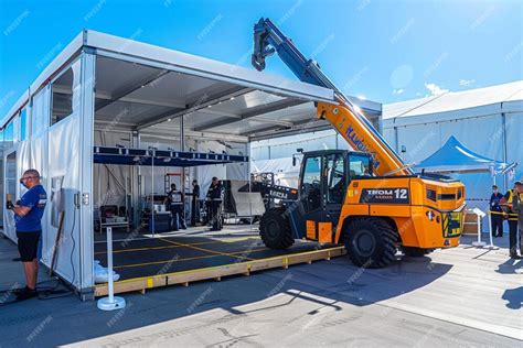Telehandler Used In The Assembly Of A Temporary Even Construction