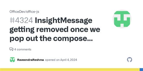 Insightmessage Getting Removed Once We Pop Out The Compose Pane To New