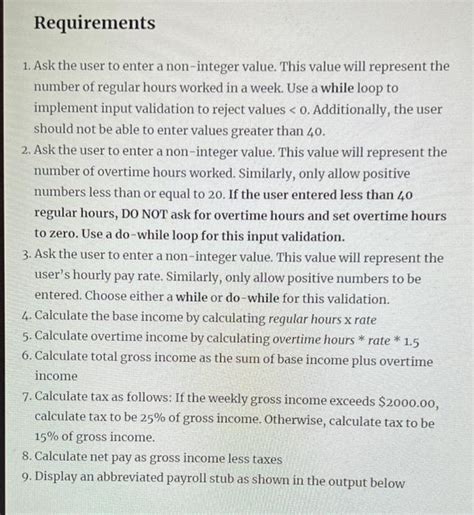 Solved Requirements 1 Ask The User To Enter A Non Integer