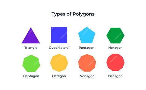 premium vector vector illustration of polygon types with names