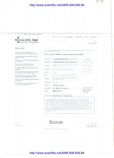 Pdf Solar Cell Mppt Technique Based On Pi Controller