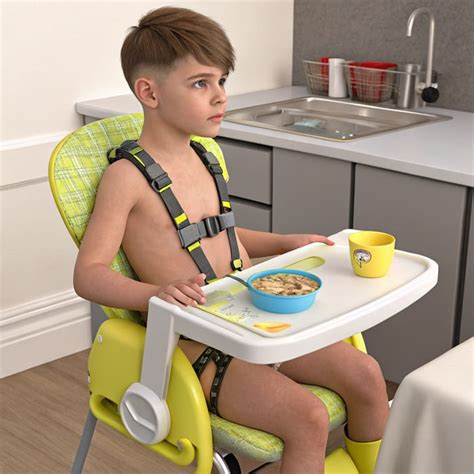 3d Rendering Teen In High Chair With Diaper Ai Art Generator Easy