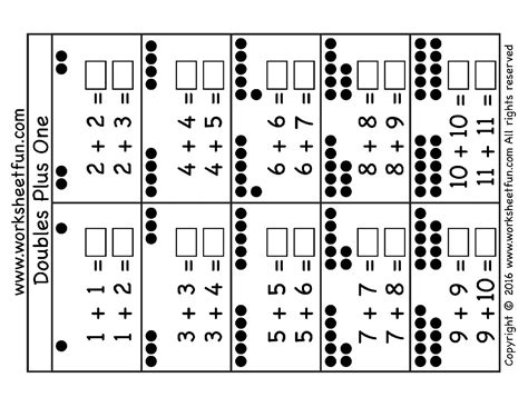 Doubles Plus One Picture Worksheet All P2 Ballycarrickmaddy Worksheets Library