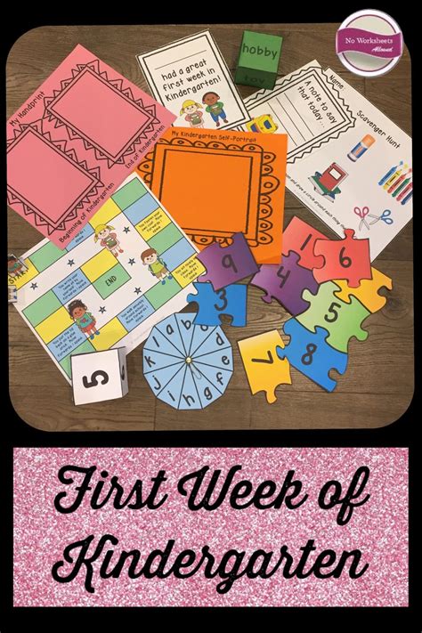 First Week Of Kindergarten Back To School Activities Kindergarten
