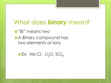 PPT Naming Binary Compounds PowerPoint Presentation Free Download ID