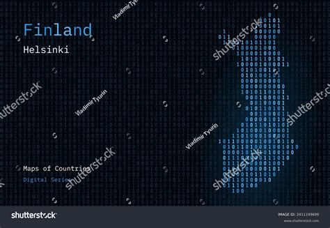 Finland Map Shown Binary Code Pattern Stock Vector Royalty Free 2411249699 Shutterstock