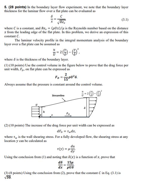 solved x 5 28 points in the boundary layer flow