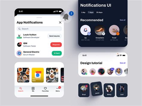 seamless interface design app notification ui guide by roman kamushken