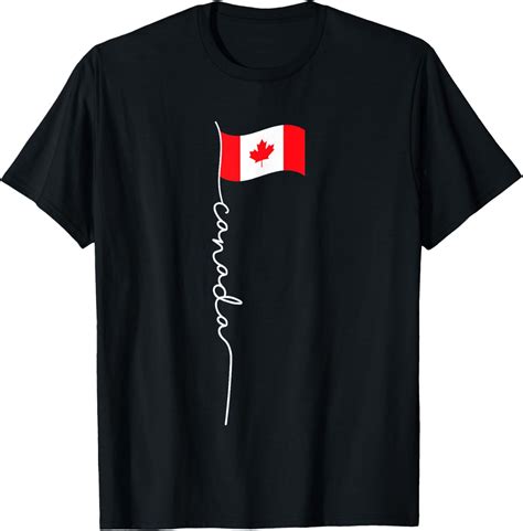 Canada Signature Flag Pole Patriotic Canadian Flag T Shirt