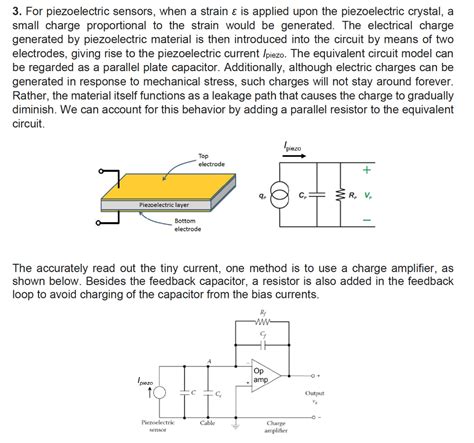 Solved 3 For Piezoelectric Sensors When A Strain ε Is