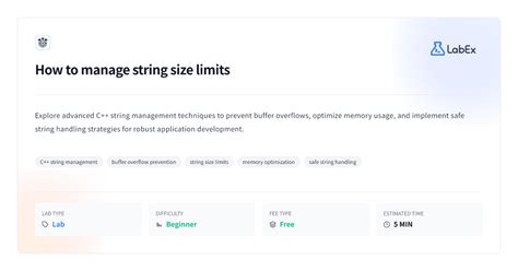 How To Manage String Size Limits Labex