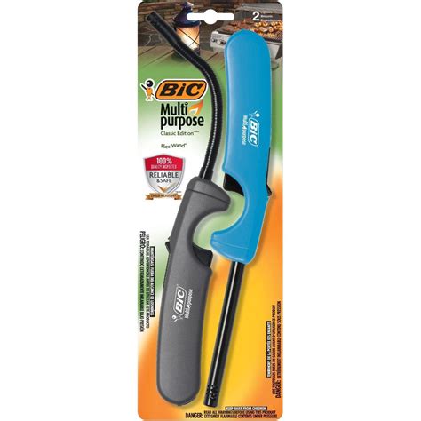 Bic Multi Purpose Classic Edition Lighter And Flex Wand Lighter 2 Pack Bic