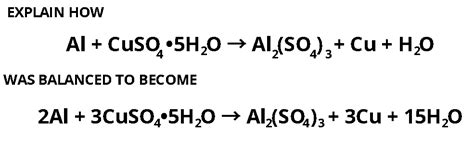 Solved Explain Step By Stetp How The Equation Was Balanced