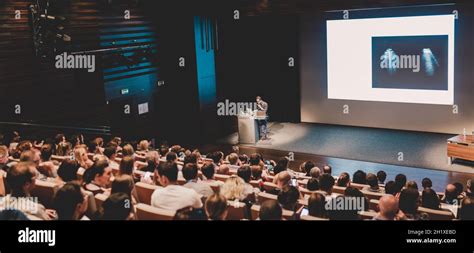 Speaker Giving A Talk On Scientific Conference Audience At The
