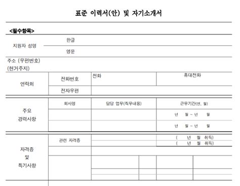 알바 이력서 양식 Pdf 다운로드 및 이력서 쓰는 법 합격 꿀팁