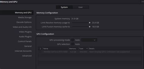 gpu showing as not supported r davinciresolve