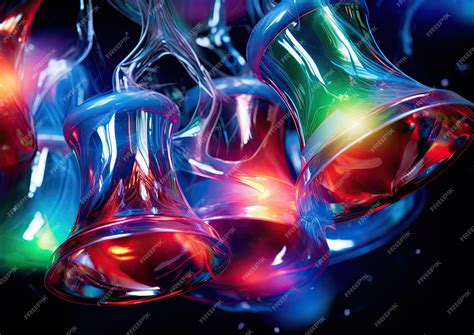 Premium Ai Image An Abstract Photograph Of Jingle Bells With Vibrant Colors And Dynamic