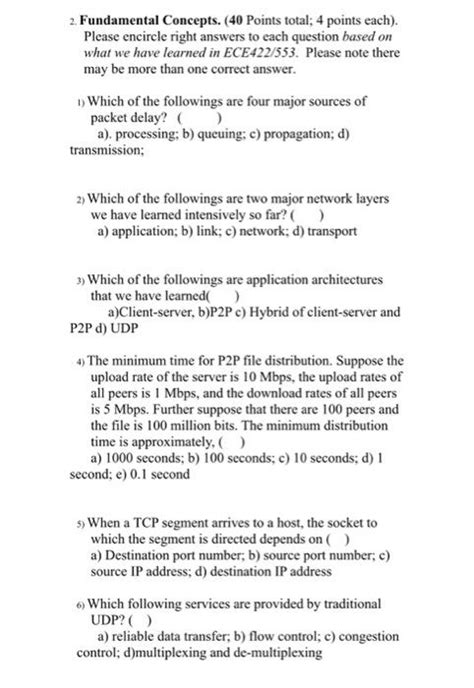 solved 2 fundamental concepts 40 points total 4 points