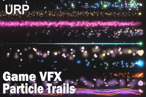 unity game vfx particle trails collection 3d model cgtrader