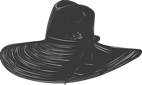 Silhouette Beach Hat Black Color Only 43217372 Vector Art At Vecteezy
