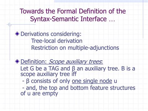 Ppt Ltag Semantics On The Derivation Tree Powerpoint Presentation Free Download Id4223479