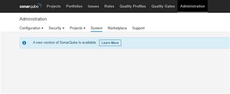 administration system tab doesn t load sonarqube server
