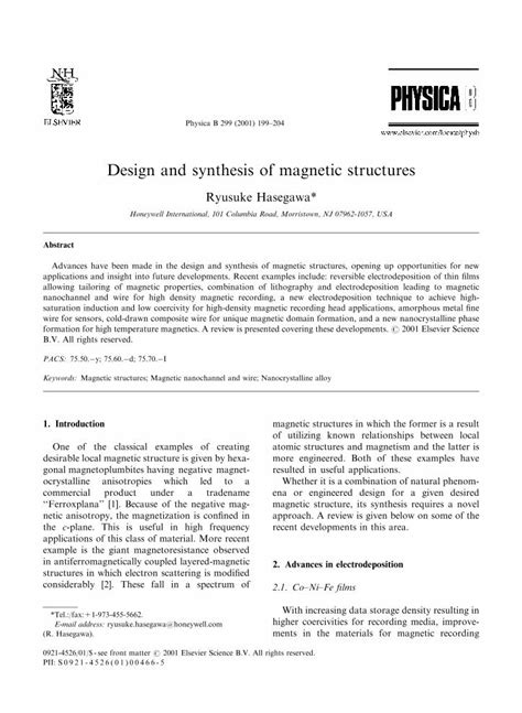 Pdf Design And Synthesis Of Magnetic Structures Dokumen Tips