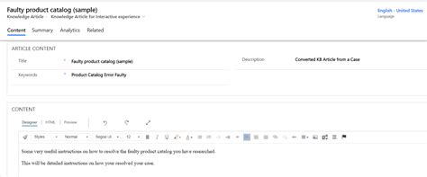 Dynamics 365 Knowledge Base Article Templates At Bernardo Johnson Blog