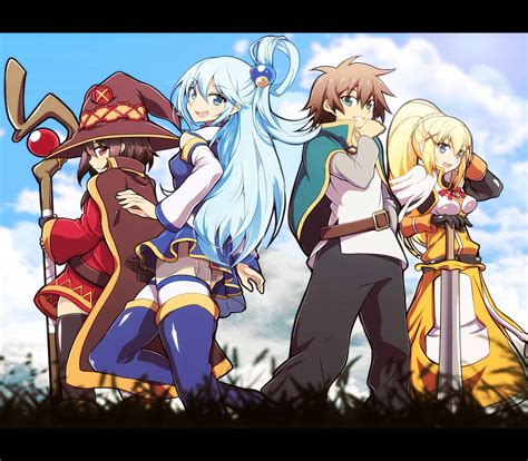 Konosuba Hd Wallpaper Embrace The Darkness With Aqua Kazuma And