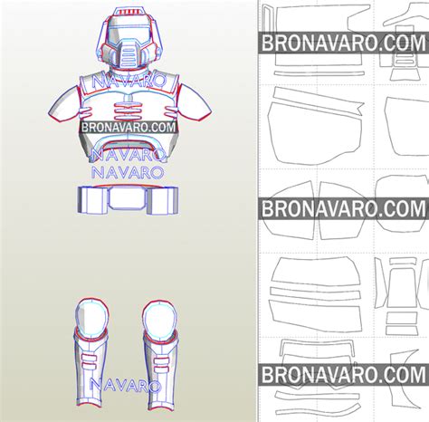 Doom Guy Classic Armor Foam Template Doom Pepakura Armor Navaro
