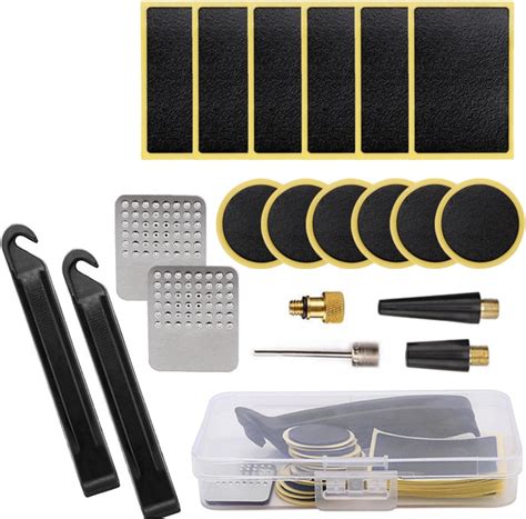 Nelbons 22 Pcs Bike Inner Tire Patch Repair Kit Pre Glued