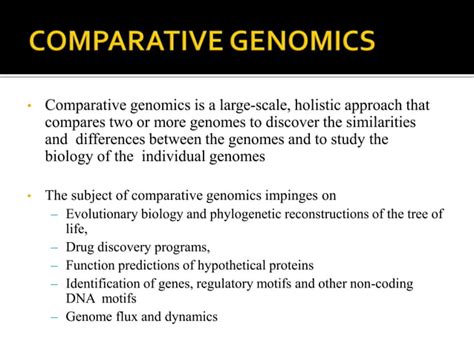Comparative And Functional Genomics Pptx Genetics Science