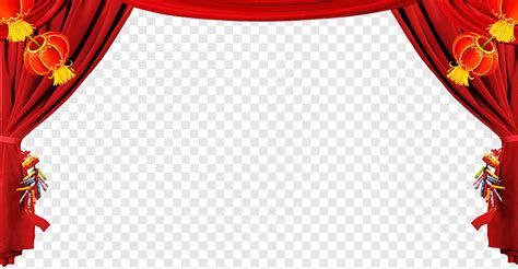 빨간 커튼 테두리 극장 커튼 및 무대 커튼 극장 구정 빨간 포스터 배경 랜턴 인테리어 디자인 Png Pngegg