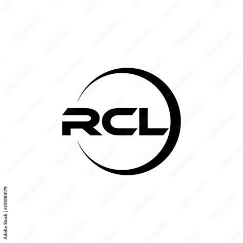 Rcl Letter Logo Design With White Background In Illustrator Cube Logo