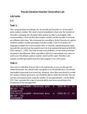 Pseudo Random Number Generation Lab Docx Pseudo Random Number Generation Lab Lab Tasks